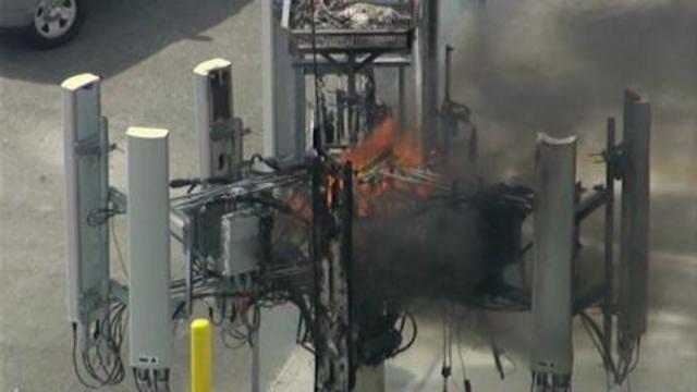 Cellphone tower catches fire in Sanford | WFTV