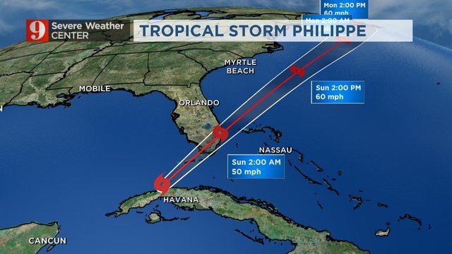 Tropical Storm Philippe forms southwest of Florida Keys | WFTV