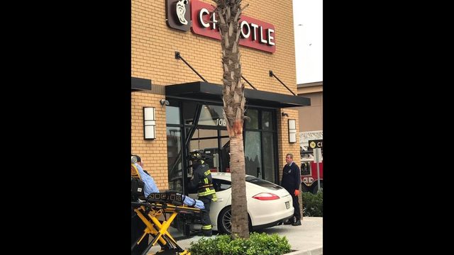 Car crashes through Lake Nona Chipotle | WFTV