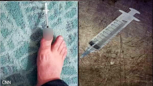 Man stabbed in toe by hypodermic needle under bed in Florida hotel ...